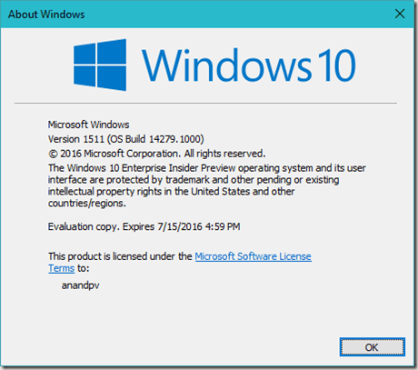 How do you find Windows version information? – Anand, the Architect
