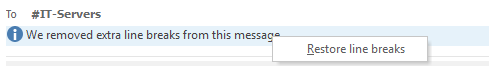 Outlook removes line breaks, but Why? – Anand, the Architect